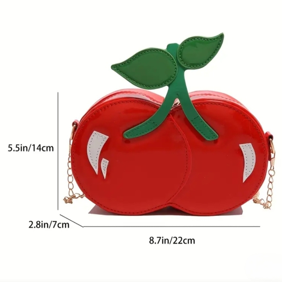 Unbranded | Bags | Chic Red Cherry Bag With Sleek Design And Adjustable ...